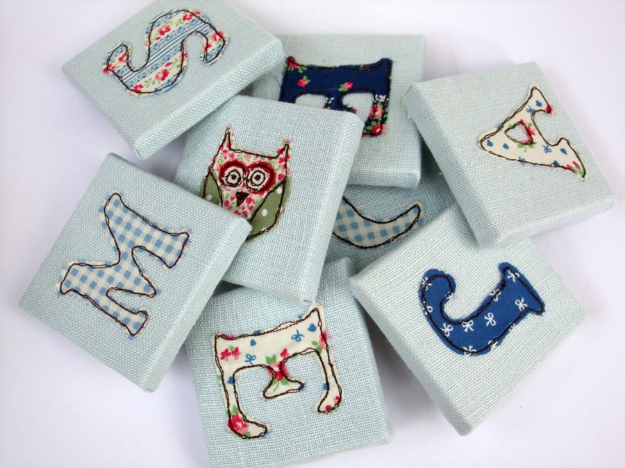 Childrens Name Letters - Mini Canvas Nursery De... - Folksy