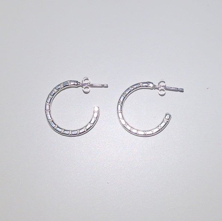 Sterling Silver Open Hoop Earrings - UK Free Post - Folksy
