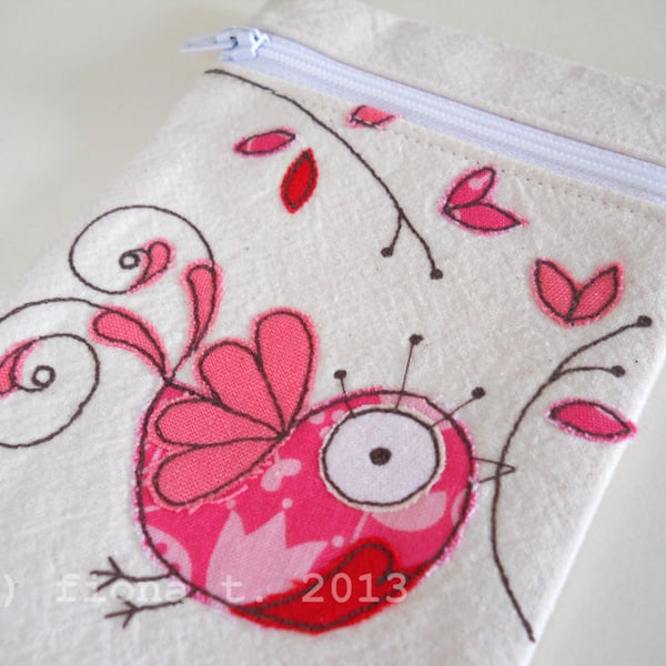 embroidered gadget case - Folksy