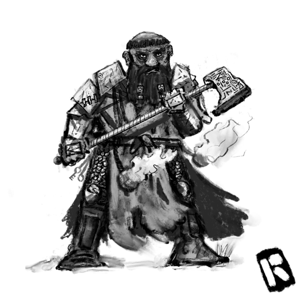 Custom DND Character Illustration - Folksy