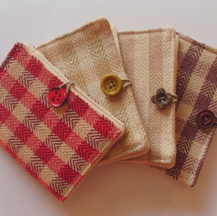 Fabric notepad cover,bussiness card holder - Folksy