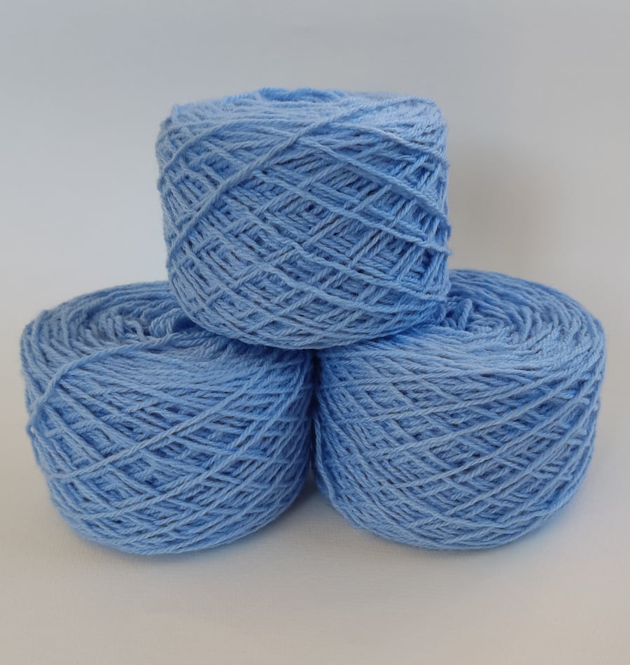 140g Blue Double Knit Yarn - Folksy