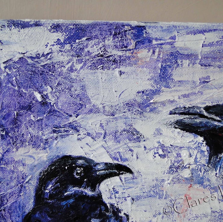 Raven Speak Original Oil Painting on Canvas OOA... - Folksy