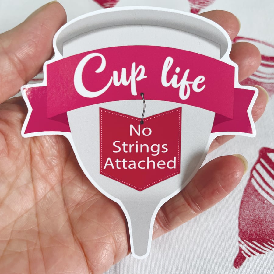Menstrual Cup Sticker, 10cm feminist protest vi... - Folksy