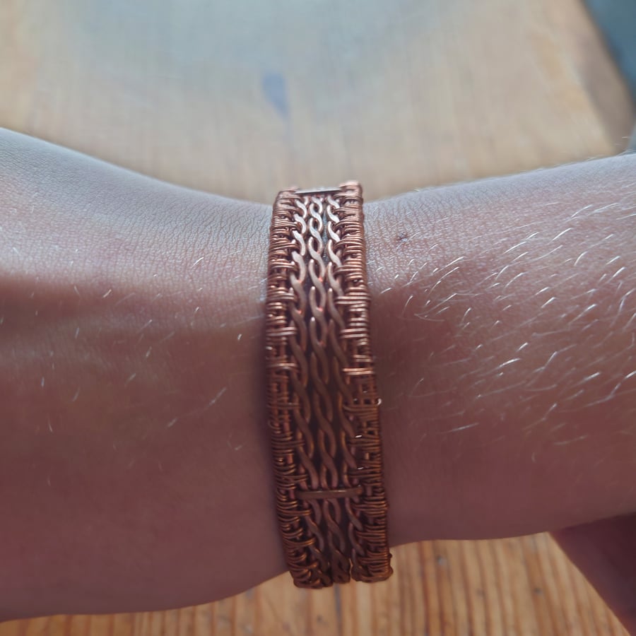COPPER WIRE WRAPPED BANGLE - Folksy