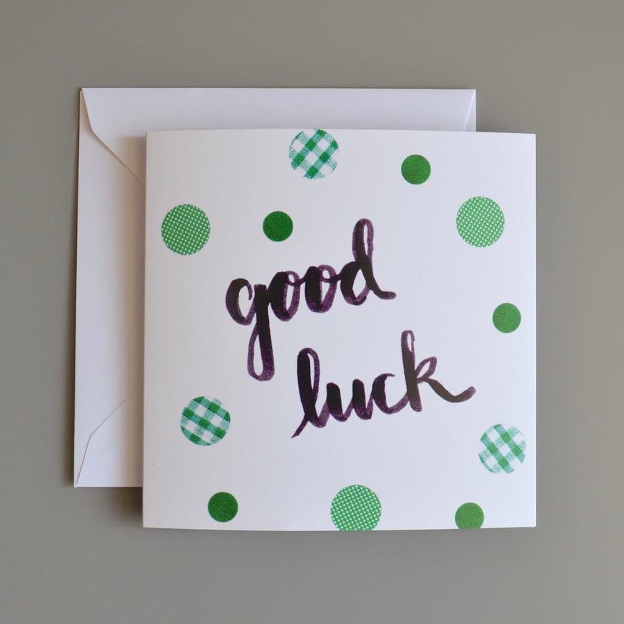 Good Luck Card - Folksy