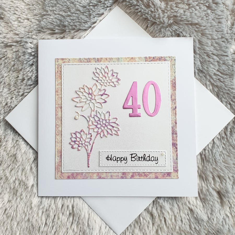 40th Birthday Card - Folksy
