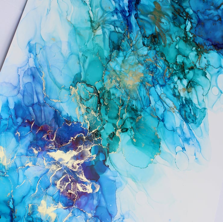 Alcohol Ink Wispy Art - Folksy