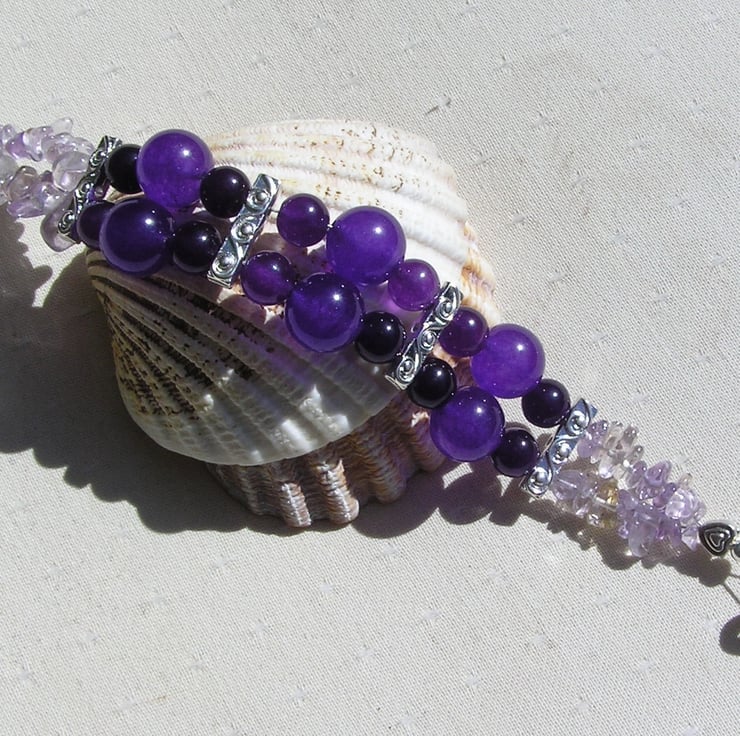 Purple Amethyst & Ametrine Gemstone Crystal... - Folksy