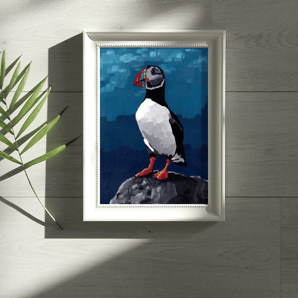 Puffin - Original Art Print - Folksy