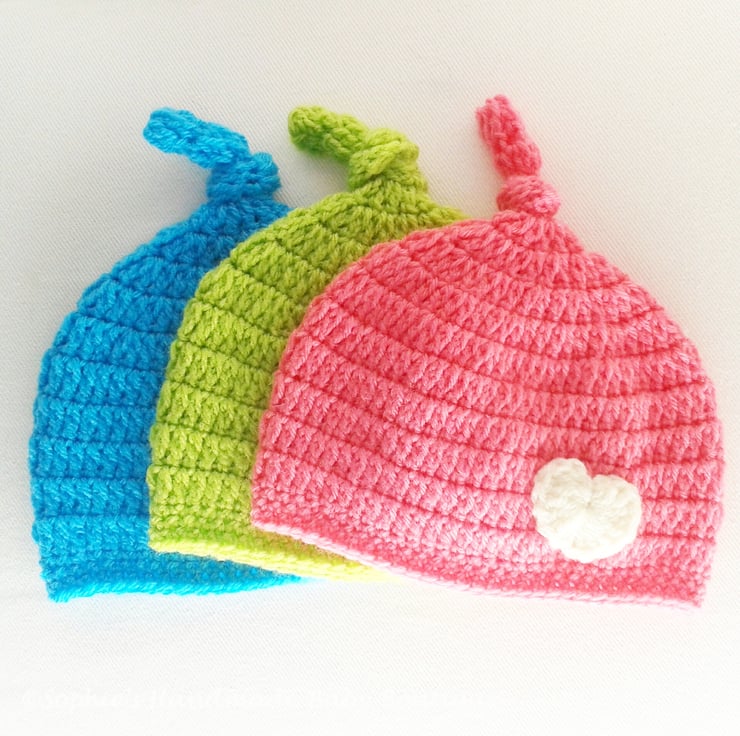 Newborn 0-3 months blue baby hat, gift & p... - Folksy
