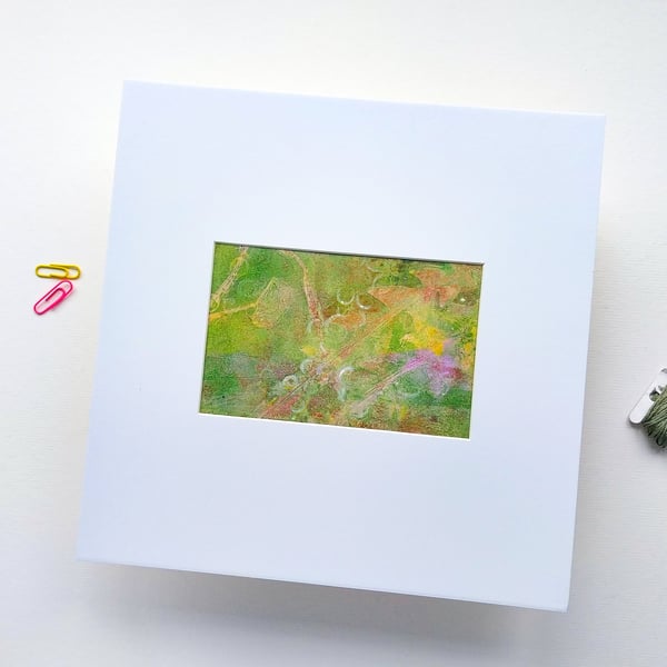 Abstract botanical and found objects mono print... - Folksy