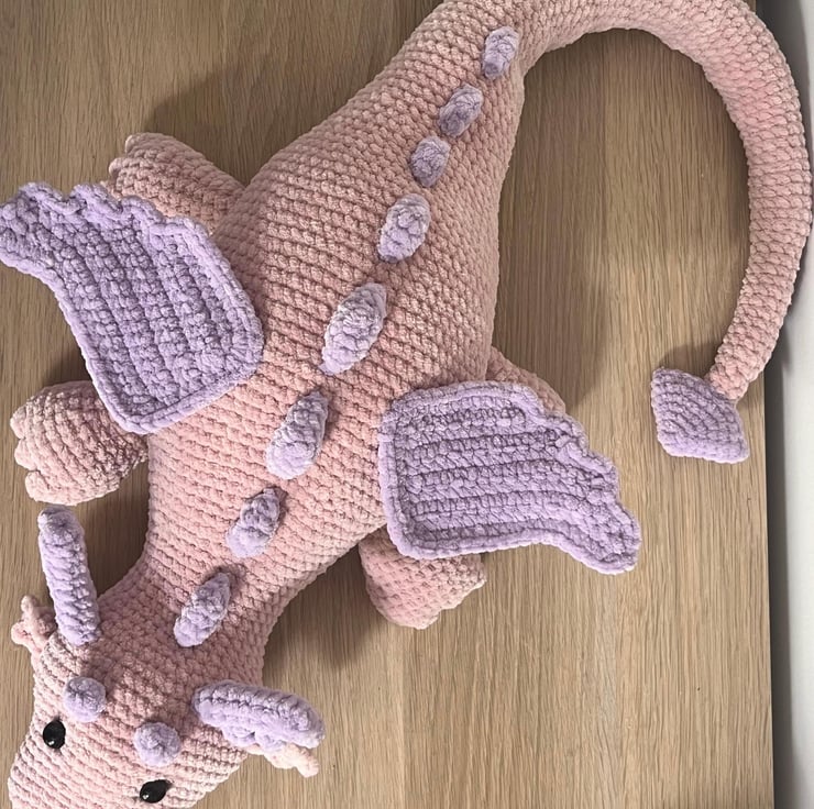 Large crochet dragon plushie - cute dragon plus... - Folksy