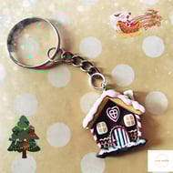 Fun Christmas Gingerbread House Keyring - Quirk... - Folksy