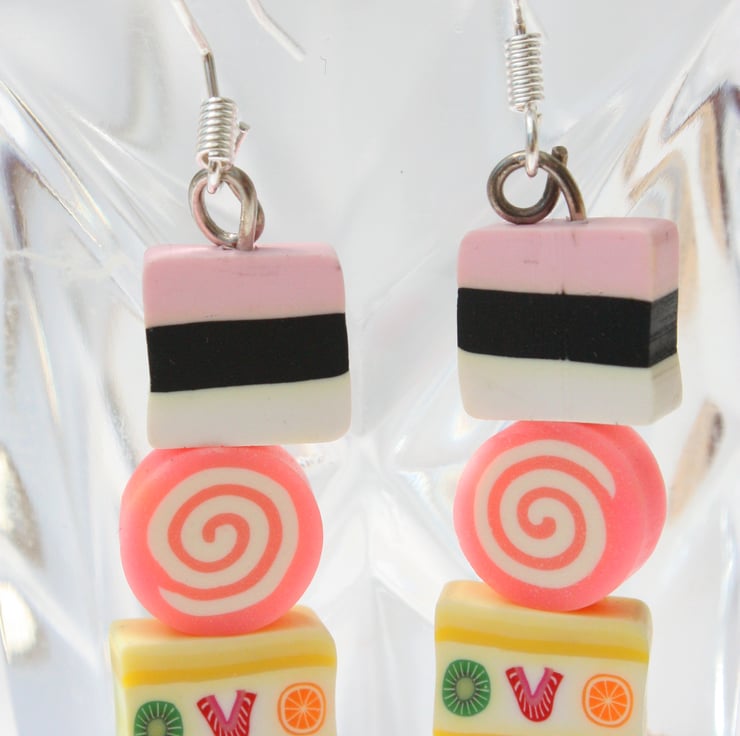 Three Sweet Earrings on Sterling Silver Hooks - Folksy