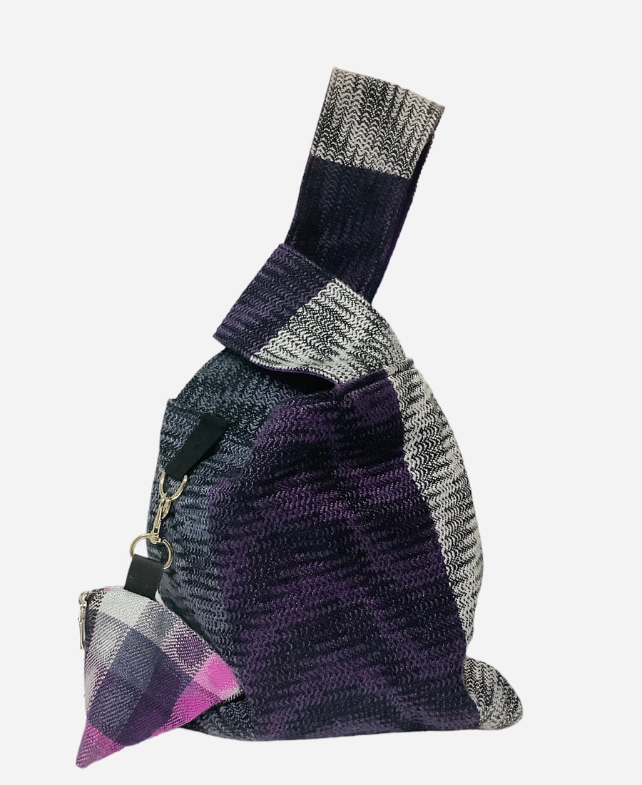 Handwoven Knot Bag with pouch - small - Folksy