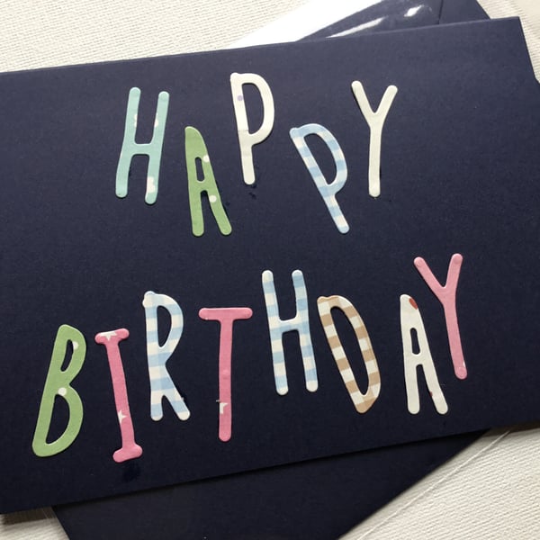 Bright, fun Birthday card. CC431 - Folksy