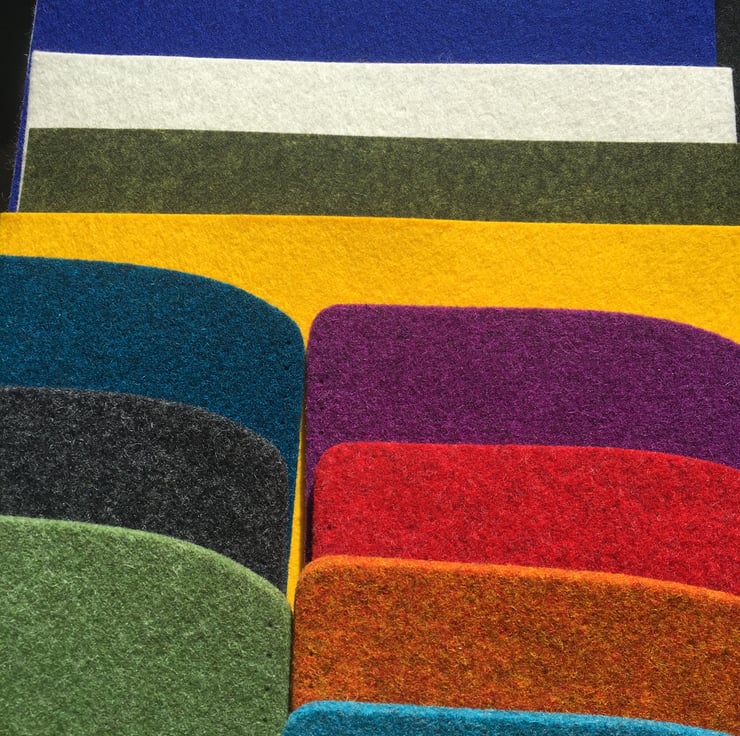 Glasses case in wool felt embroidered with flow... - Folksy