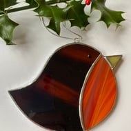 Stained Glass Robin - Folksy