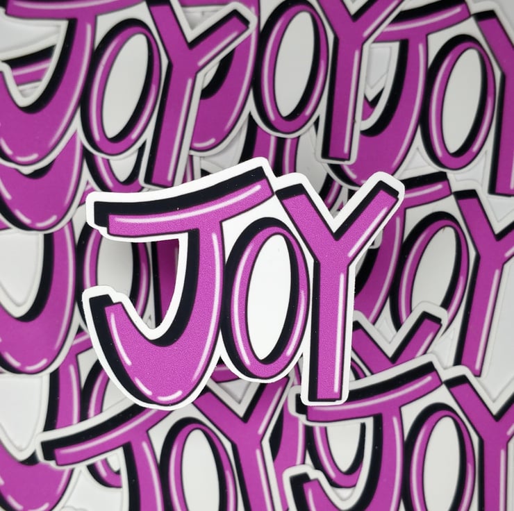 Joy Die Cut Vinyl Sticker - Folksy
