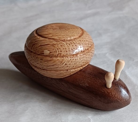 Wooden Snail decoration desk toy. Hand turned l... - Folksy