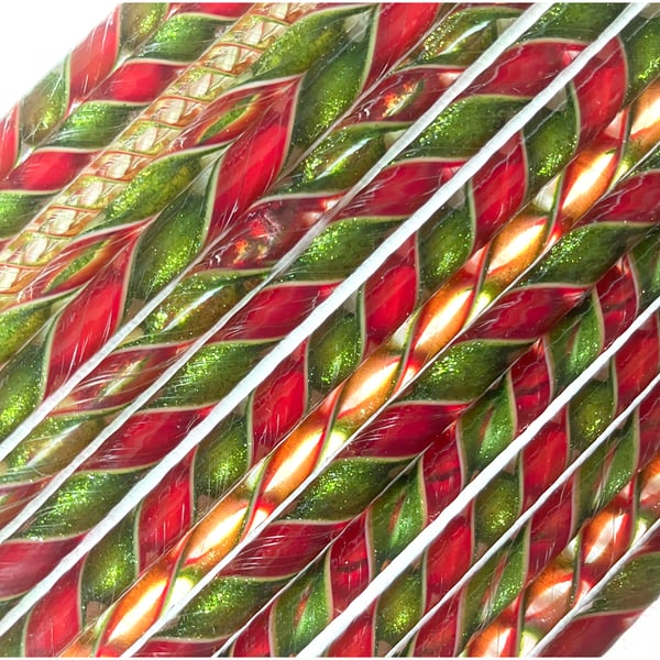Twisted cane 12cm Christmas pack Bullseye 90 co... - Folksy
