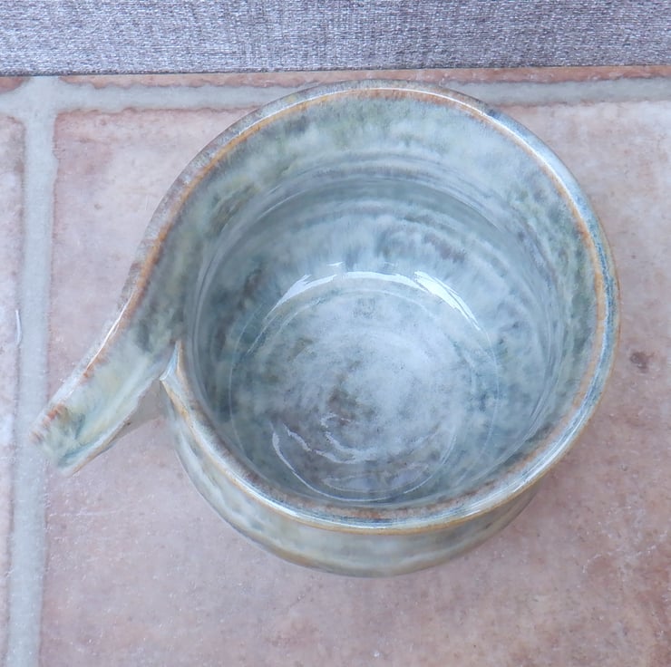 Left handed coffee mug tea cup in stoneware han... - Folksy
