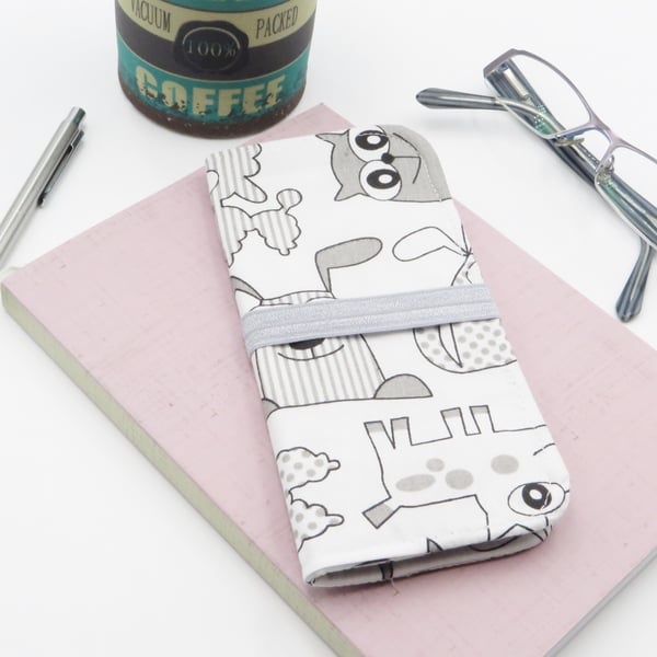 Fabric Pen Wallet, Pen Case, Compact Pen holder... - Folksy