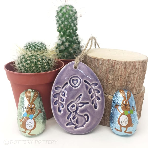 Pottery Easter Egg decoration Ceramic Easter Eg... - Folksy