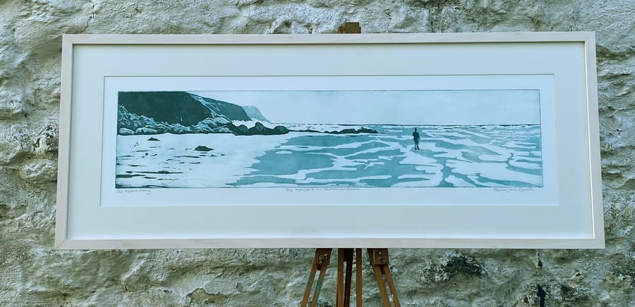 ‘Far Horizons - Porthtowan Beach’ Aquatint Etching - Folksy