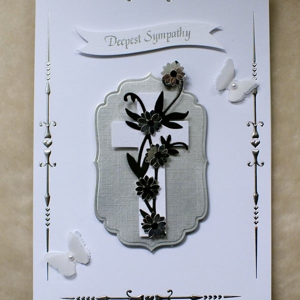 Handmade Luxury Sympathy Card - Folksy