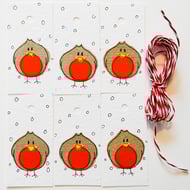 Gift Tags - Christmas Robin Gift Tags - Robin R... - Folksy