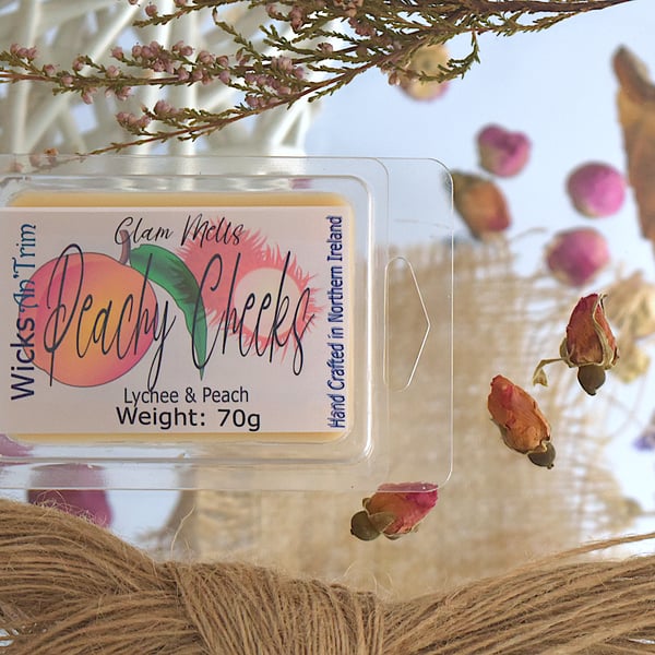 Soy Wax Melt Clam Melt - Peach Cheeks - Folksy