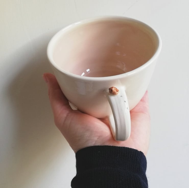 Hand thrown ceramic robin cup with tiny Christm... - Folksy