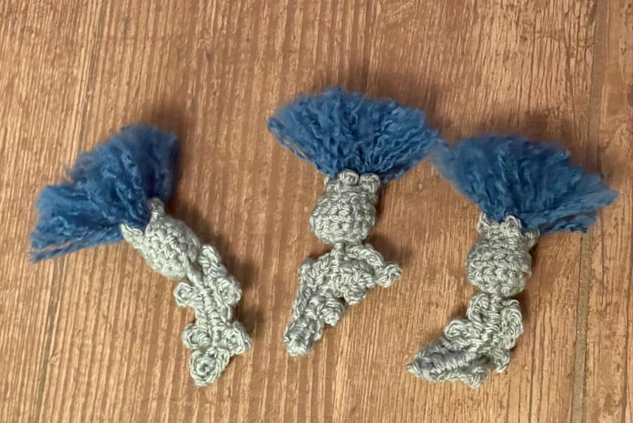 Blue Thistle Brooch, Scottish Thistle Pin, Flow... - Folksy