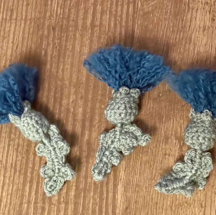 Blue Thistle Brooch, Scottish Thistle Pin, Flow... - Folksy