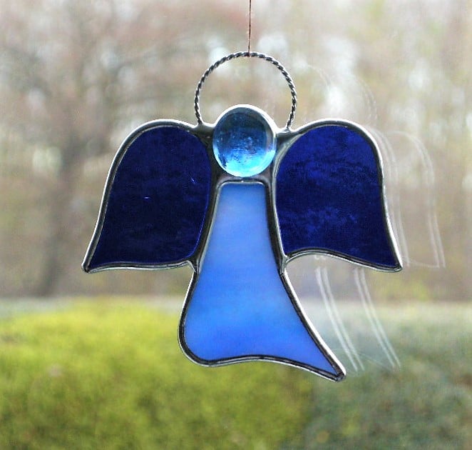 Stained glass (Angel) abstract in two different... - Folksy