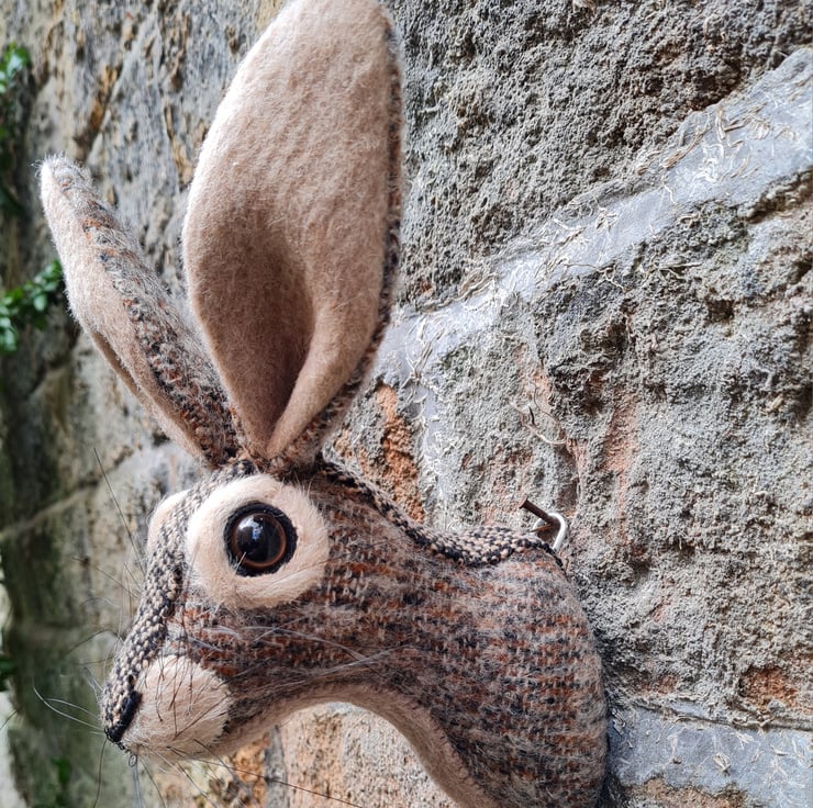 Faux Hare Head - animal replica- Mr Haworth - Folksy