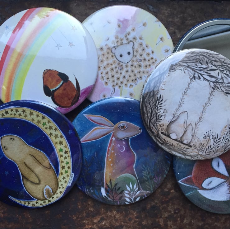 76mm Sleeping Fox Magnet by Jo Roper Art - Folksy