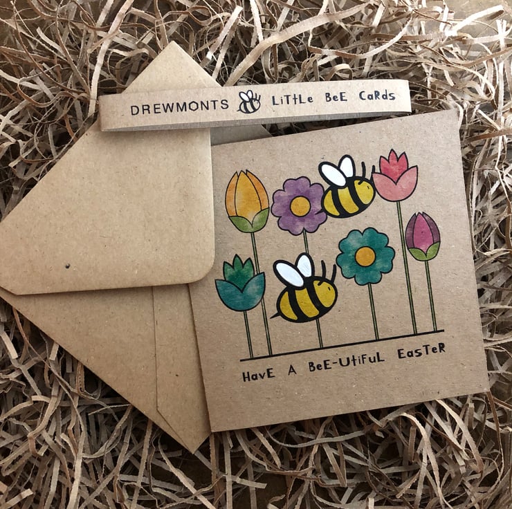 Bee Card, Easter Card, Have a Bee-utiful Easter... - Folksy