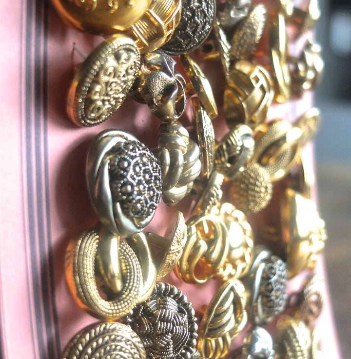 50 Vintage Gold Buttons - Folksy