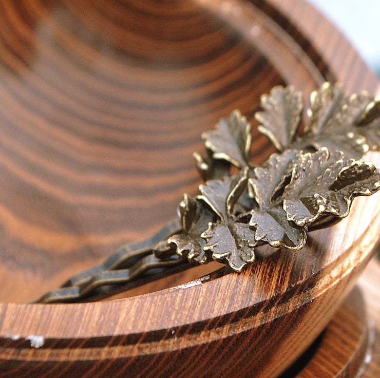 Fall Leaf Hair Pins - Folksy