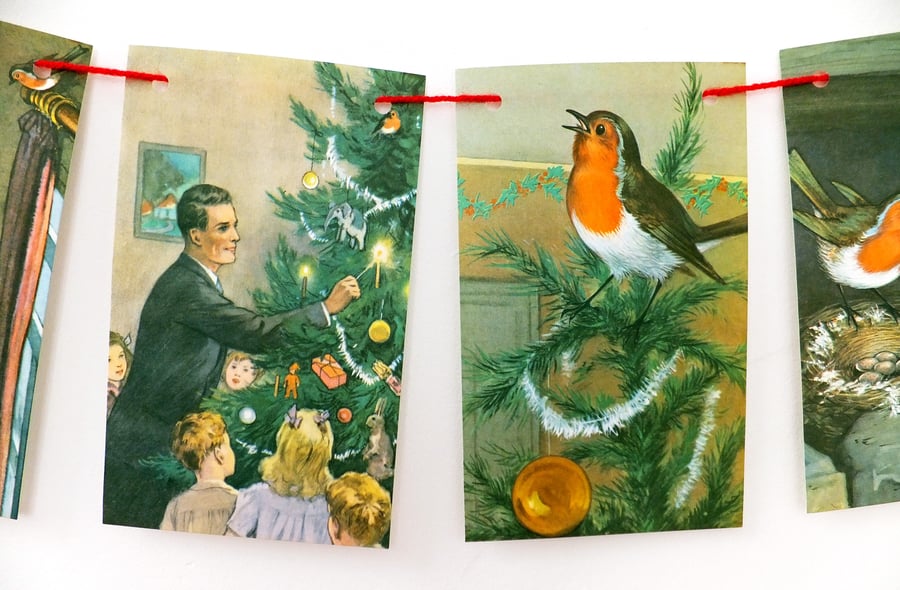 Christmas Bunting - Robin Garland - Folksy