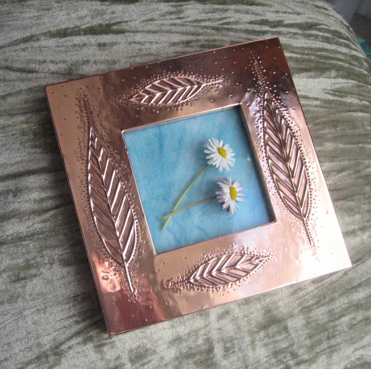 Handmade Copper Frame, Leaf Design - Folksy