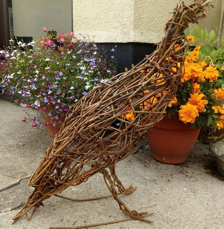 Animal sculpture, woven willow, wicker, birds, ... - Folksy