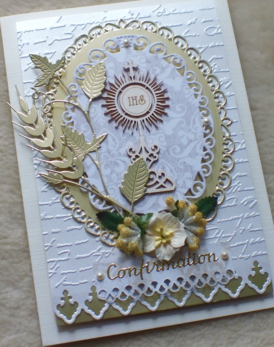 Luxury Handmade Confirmation Card - Folksy
