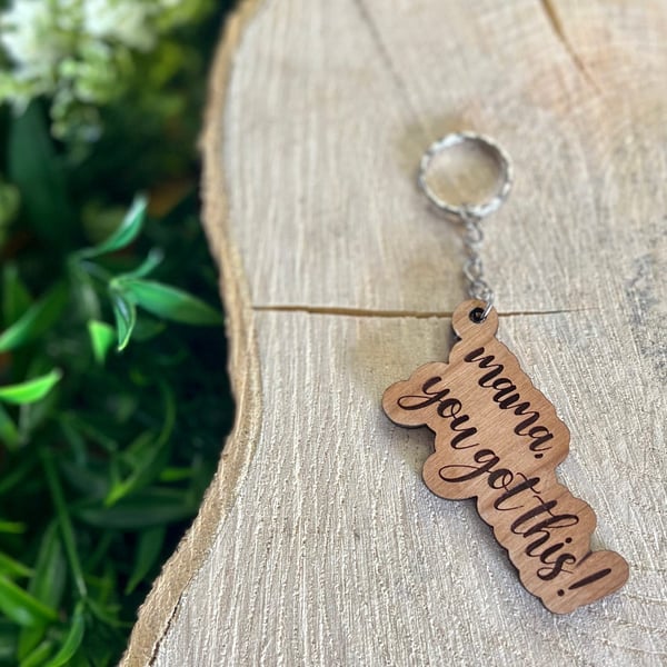 Positive Quote Keyring - laser cut, mum keyring... - Folksy