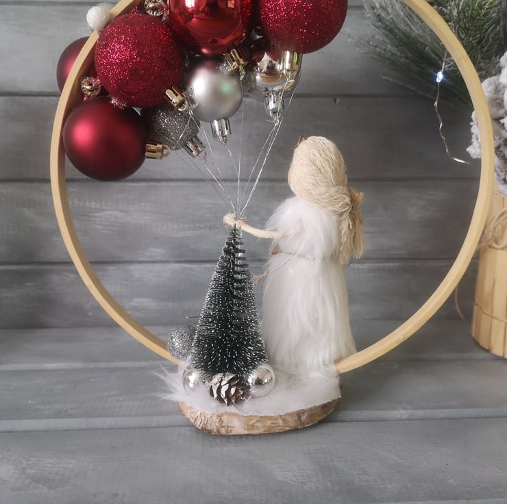 Macrame Handmade Doll with Balloons and Christm... - Folksy