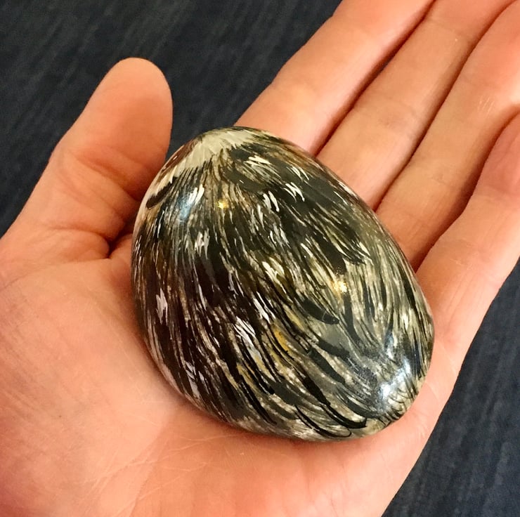 Hedgehog hand painted pebble garden rock art st... - Folksy