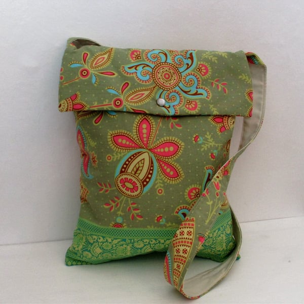 Fabric handbag,messenger bag,shoulder bag,festi... - Folksy